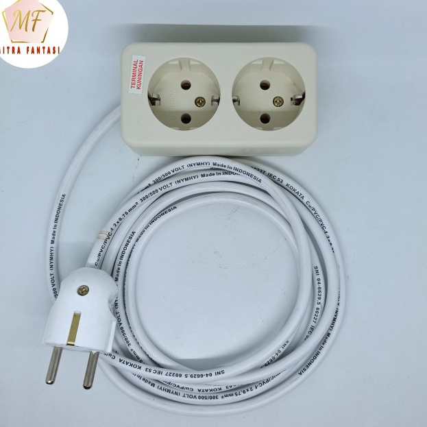 Jual Recomend Stop Kontak UTICON 2 Lubang Stopkontak Kabel Terminal ...