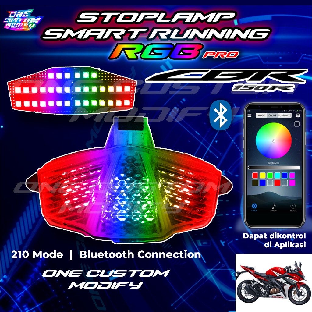 Jual Stoplamp Running RGB CBR 150R New Smart Pro Bluetooth Lampu LED ...
