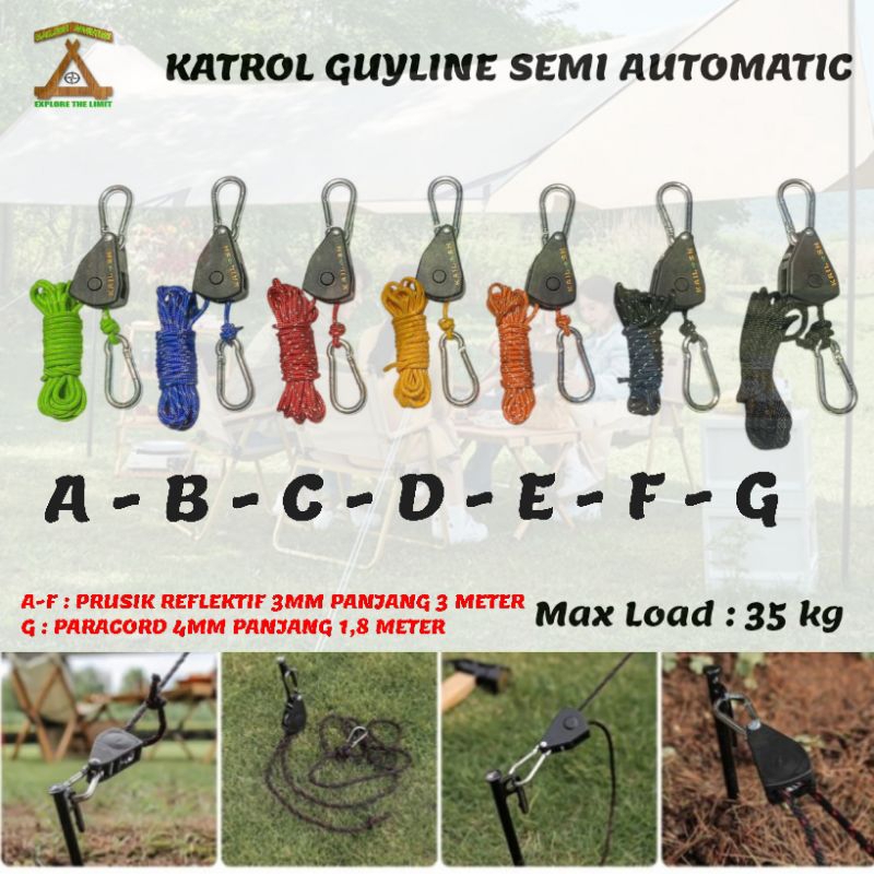 Jual Katrol Guyline Pulley tali mini Multifungsi Semi automatic Detail ...