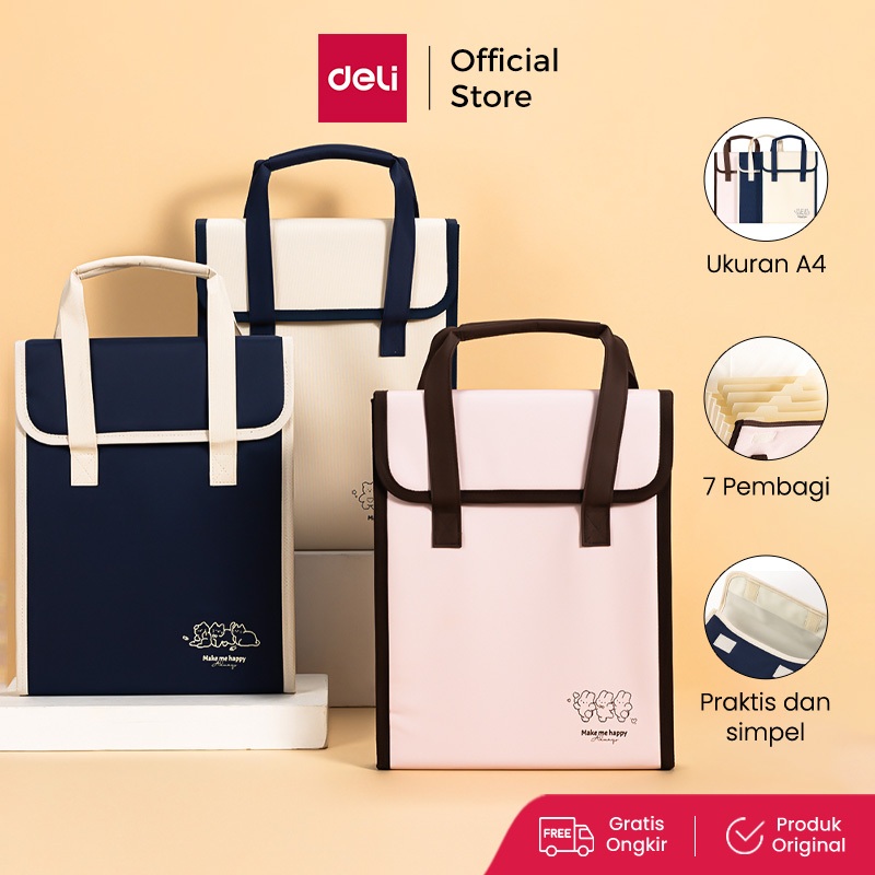 Jual Deli Map Harmonika / Expanding File A4 7 Pembagi Gratis Index Tab ...