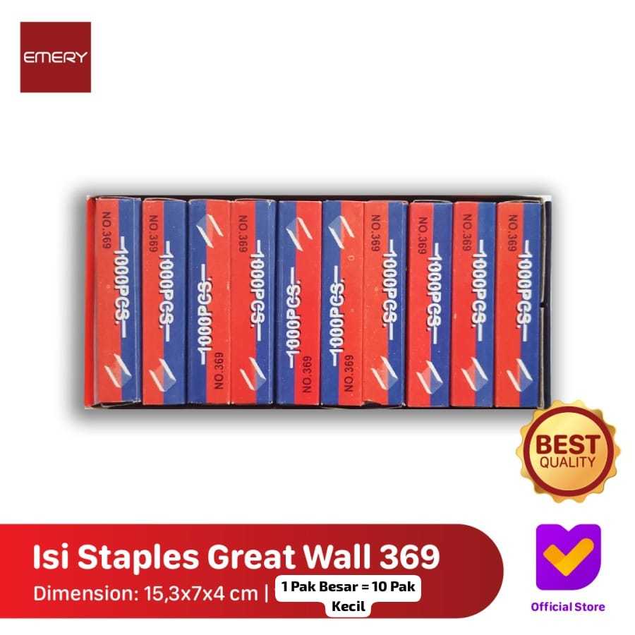 Jual ISI STAPLES GREAT WALL 369 / GW 369 ( ISI 10 PAK KECIL ) | Shopee ...