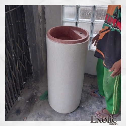 Jual Wastafel Portable Silinder Undakan Custom Terazzo | Shopee Indonesia