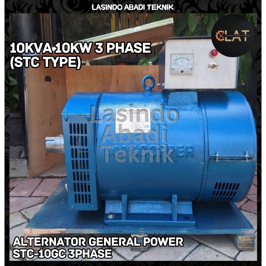 Jual alternator general STC-10GC 10 kw 3 phase 1500 rpm full tembaga ...