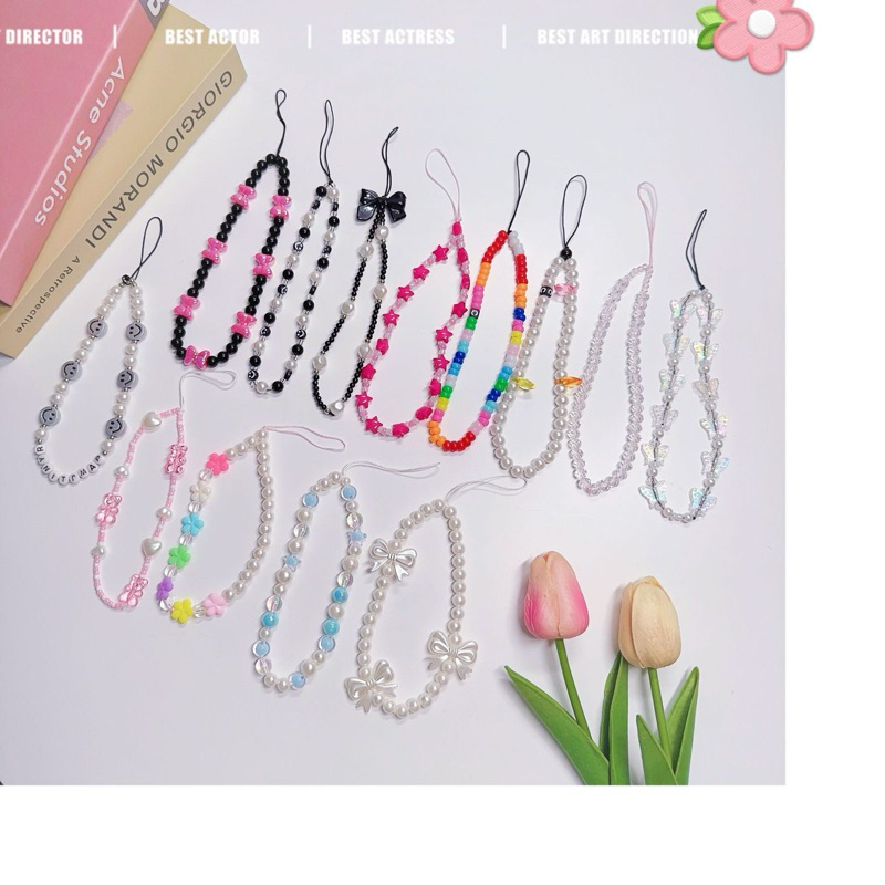 Jual Phone Strap Hp Manik Aesthetic / Gantungan Hp bracelet Gelang ...