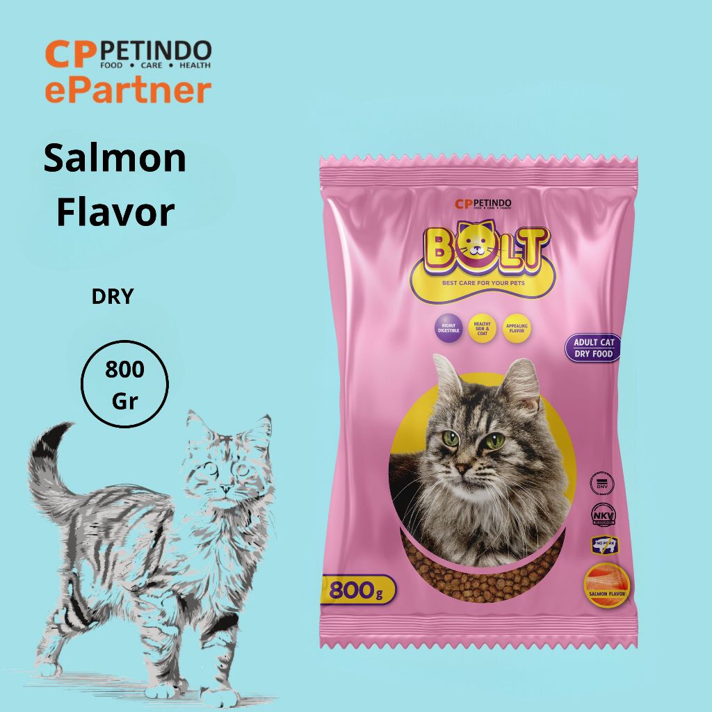 Jual CPPETINDO Bolt Salmon Cat Food - 800g | Shopee Indonesia