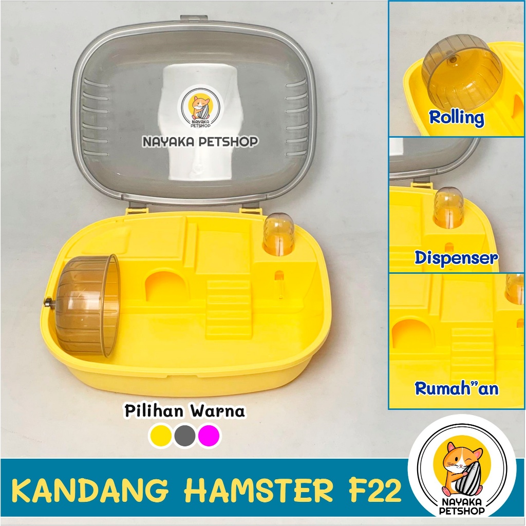 Jual F22 Kandang Hamster Tingkat 2 Lantai Besar Portable Travel Cage ...