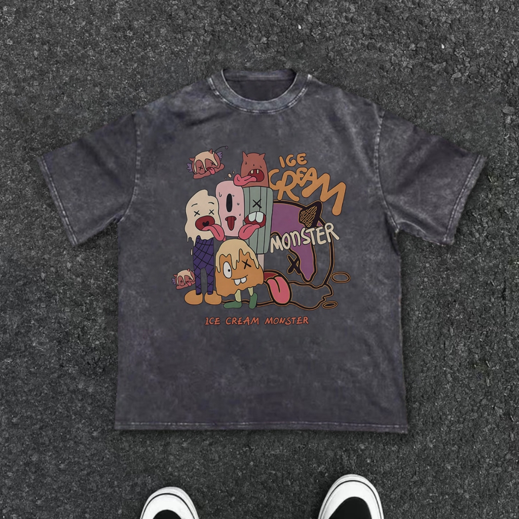 Jual Maverick Kaos Oversize Ice Cream Little Devil Washed T Shirt ...