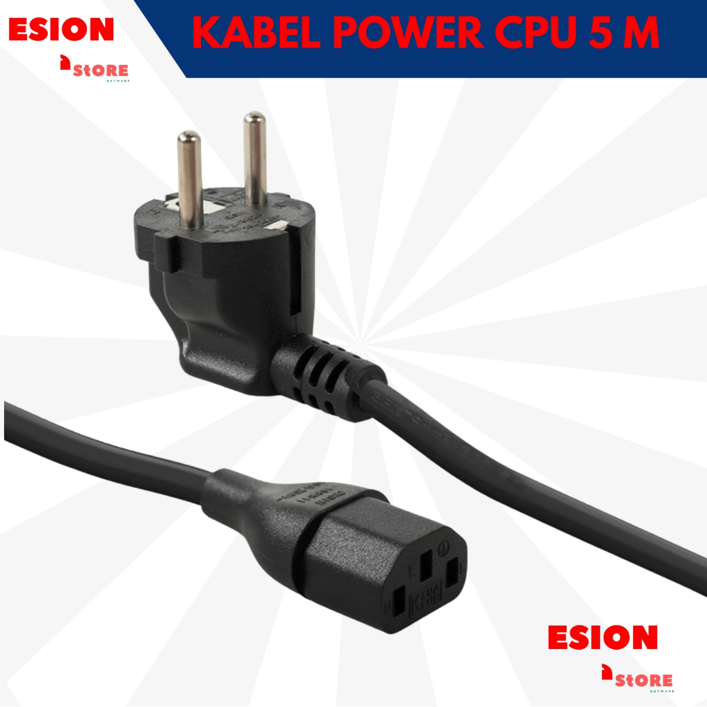 Jual Kabel Power PC 5 Meter/ Kabel Power CPU 5 Meter/ Kabel CPU Monitor ...