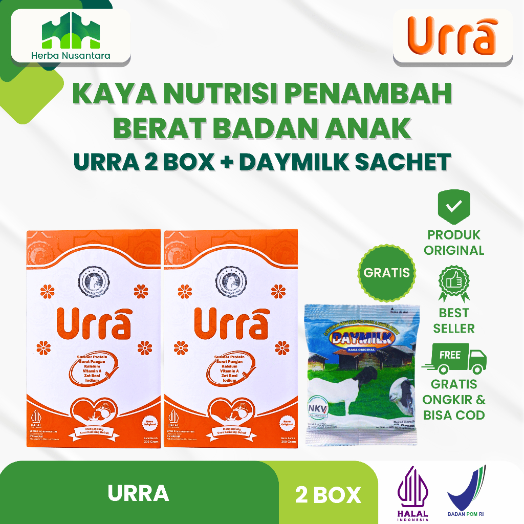Jual URRA 2 Box - Susu Kambing Saneen Penambah Berat Dan Tinggi Badan ...