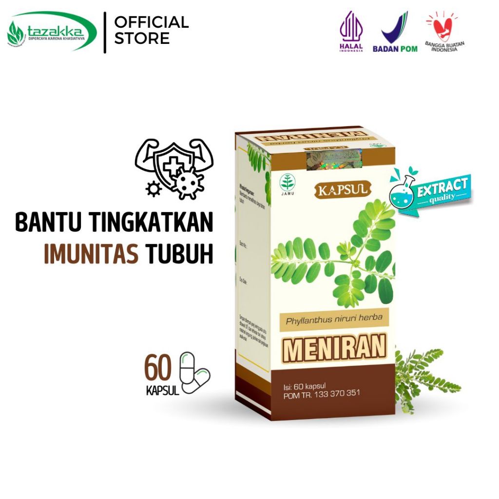 Jual TAZAKKA Ekstrak Kapsul Daun Meniran Kering Obat Daya Tahan Tubuh ...