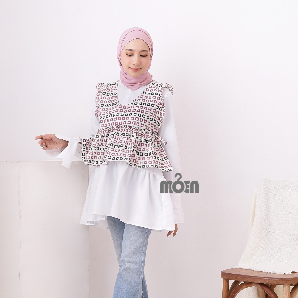 Jual VEST BATIK PATTERN PREMIUM MODERN ETNIK KATUN OUTER ROMPI BATIK ...