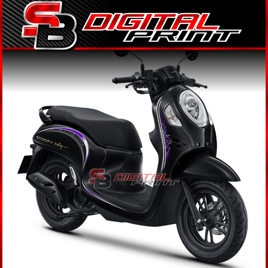 Jual sticker striping new honda scoopy motif custom model terbaru bisa ...