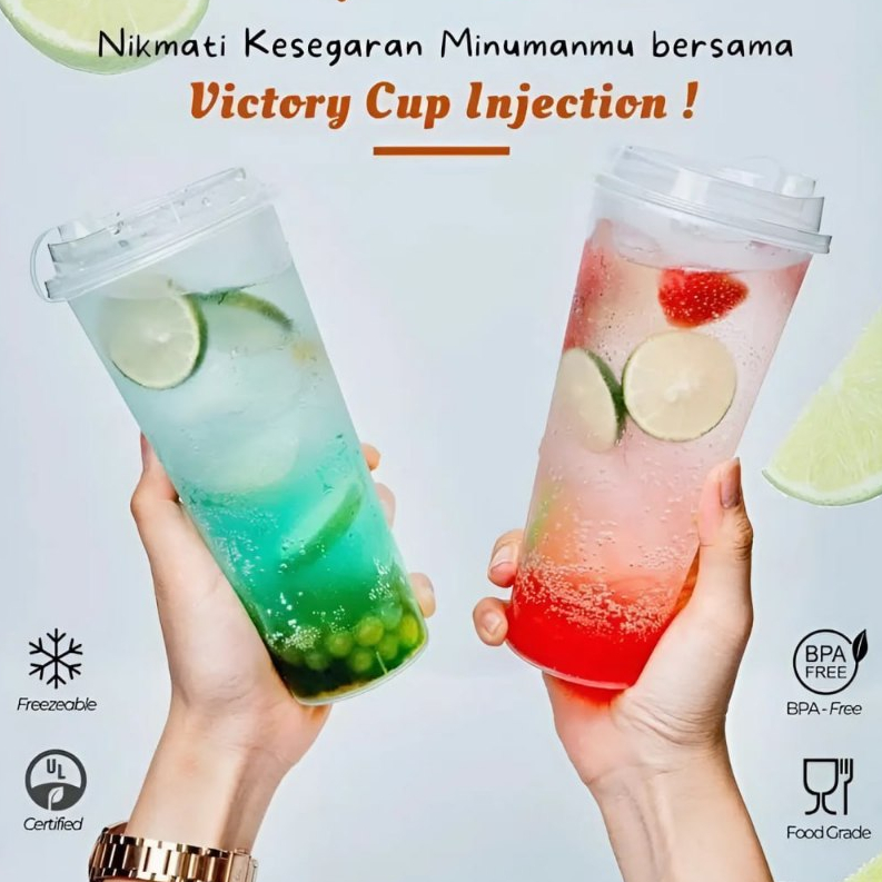 Jual Cup PP Injection 24 Oz 22 Oz 700 ml + Lid / Cup Gelas Plastik ...