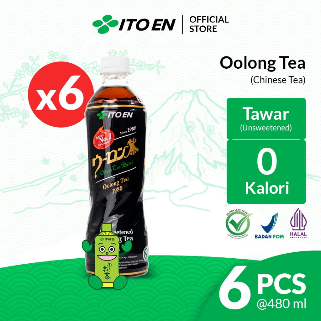 Jual ITO EN Oolong Tea No Sugar 480ml isi 6 pcs | Shopee Indonesia