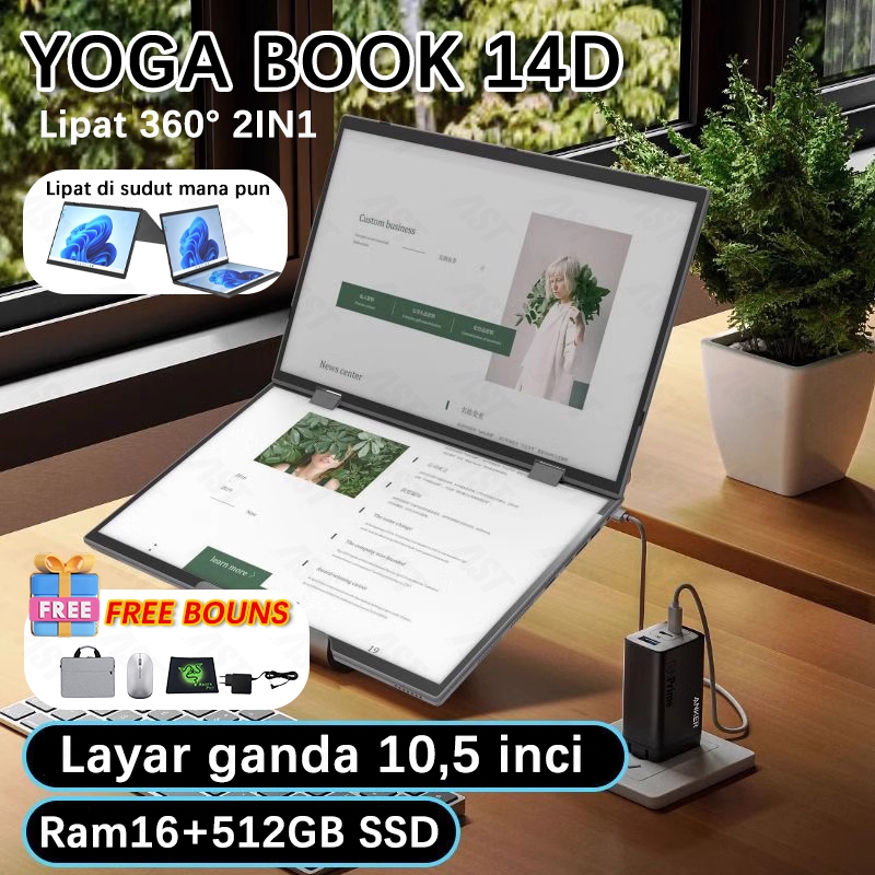 Jual CNAST Laptop Touchscreen 10.5 inch Baru Layar ganda YOGA BOOK 14D ...