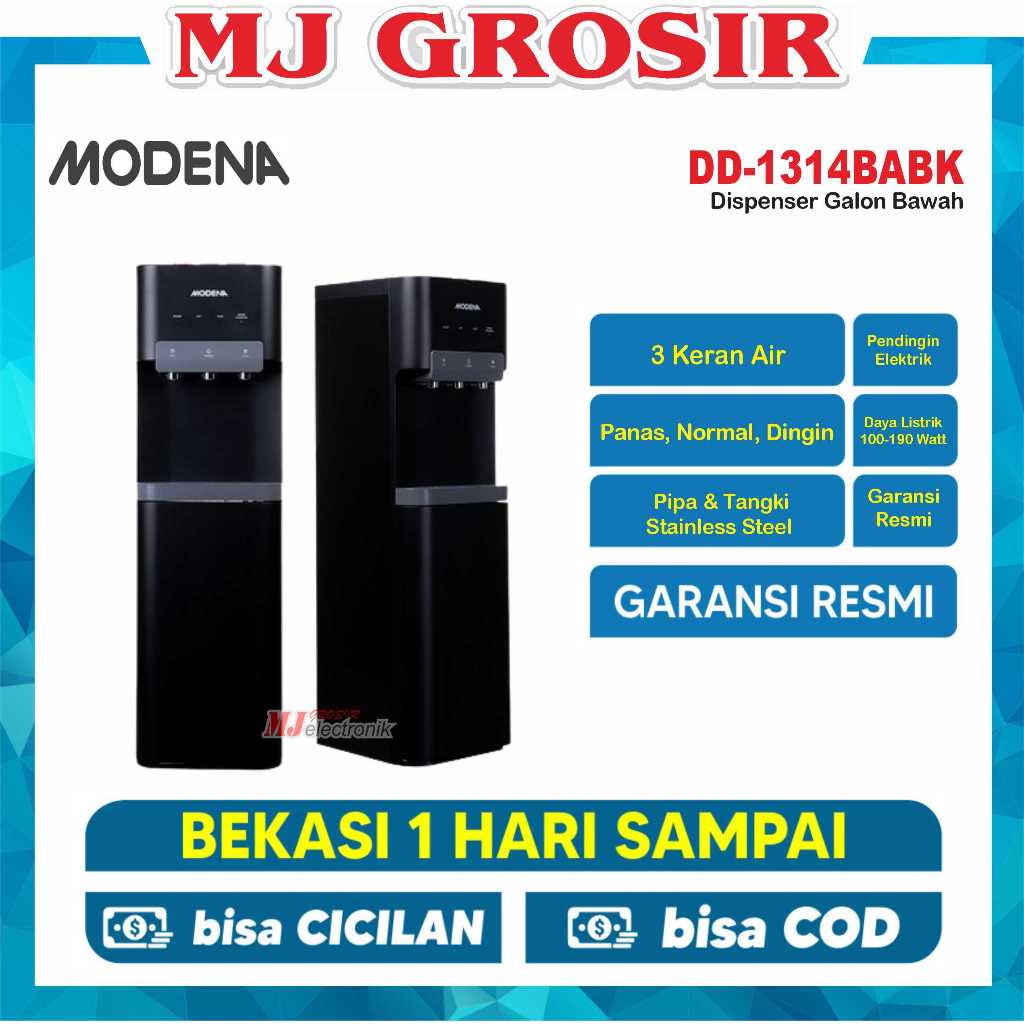 Jual WATER DISPENSER MODENA DD 1314 BABK DISPENSER GALON BAWAH | Shopee Indonesia