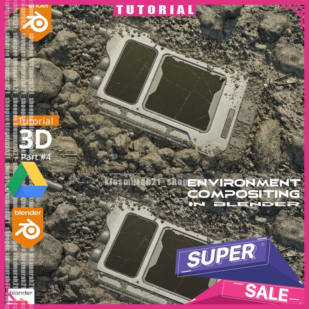 Jual Blender 3D - Blender Bros - Environment Compositing in Blender 3D Blender Tutorial | Shopee ...