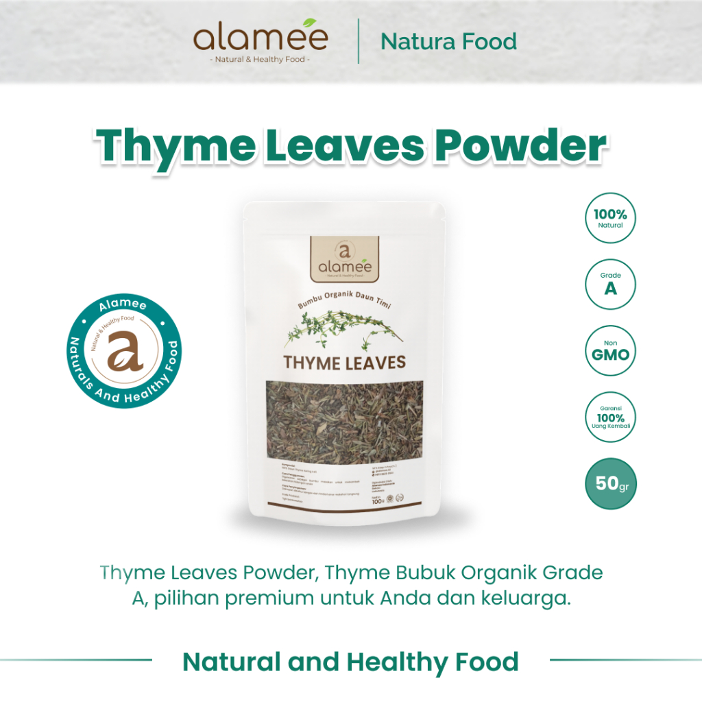 Jual ALAMEE Daun Thyme Kering Timi Bumbu Dapur Organik Garnish Dried ...