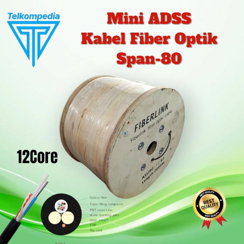 Jual Kabel Fiber Optik ADSS MINI Span 80 12C - 24C | Shopee Indonesia