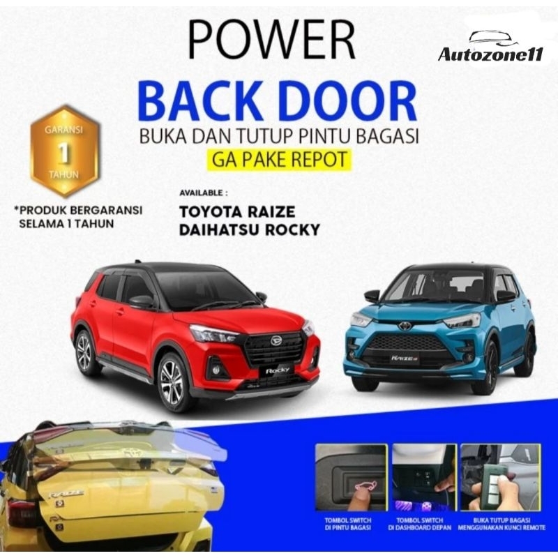 Jual power back door toyota raize daihatsu rocky pintu bagasi otomatis ...