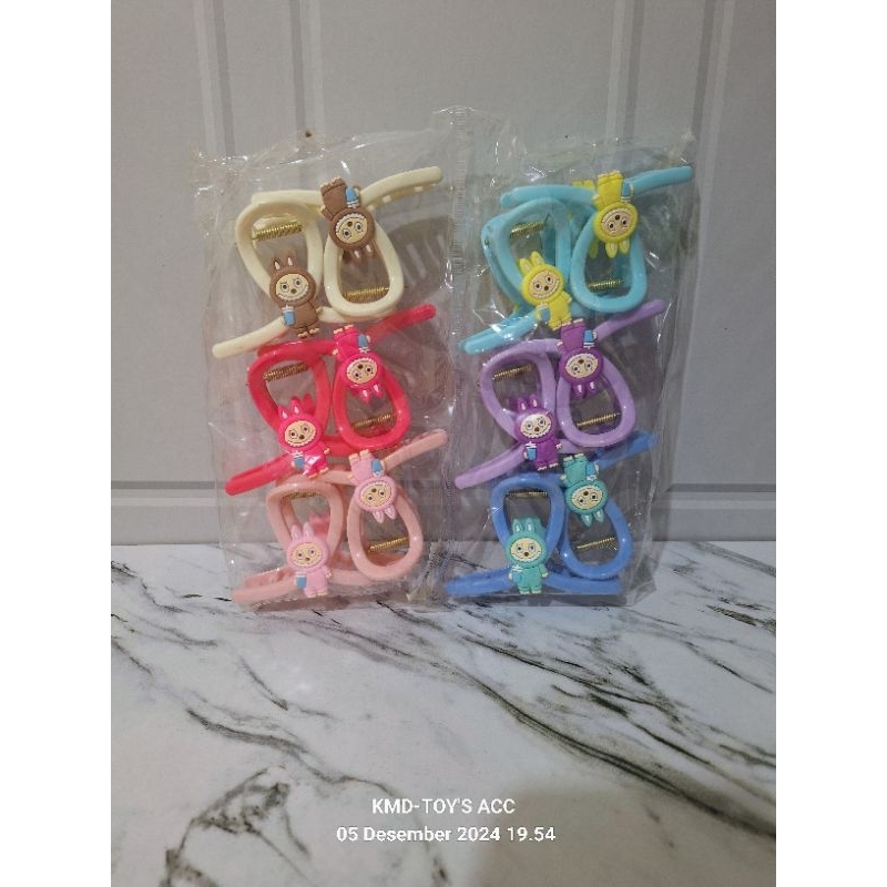 Jual Jepit Rambut Salon labubu/ Sanrio Import mix Karakter (isi 12 pcs ...
