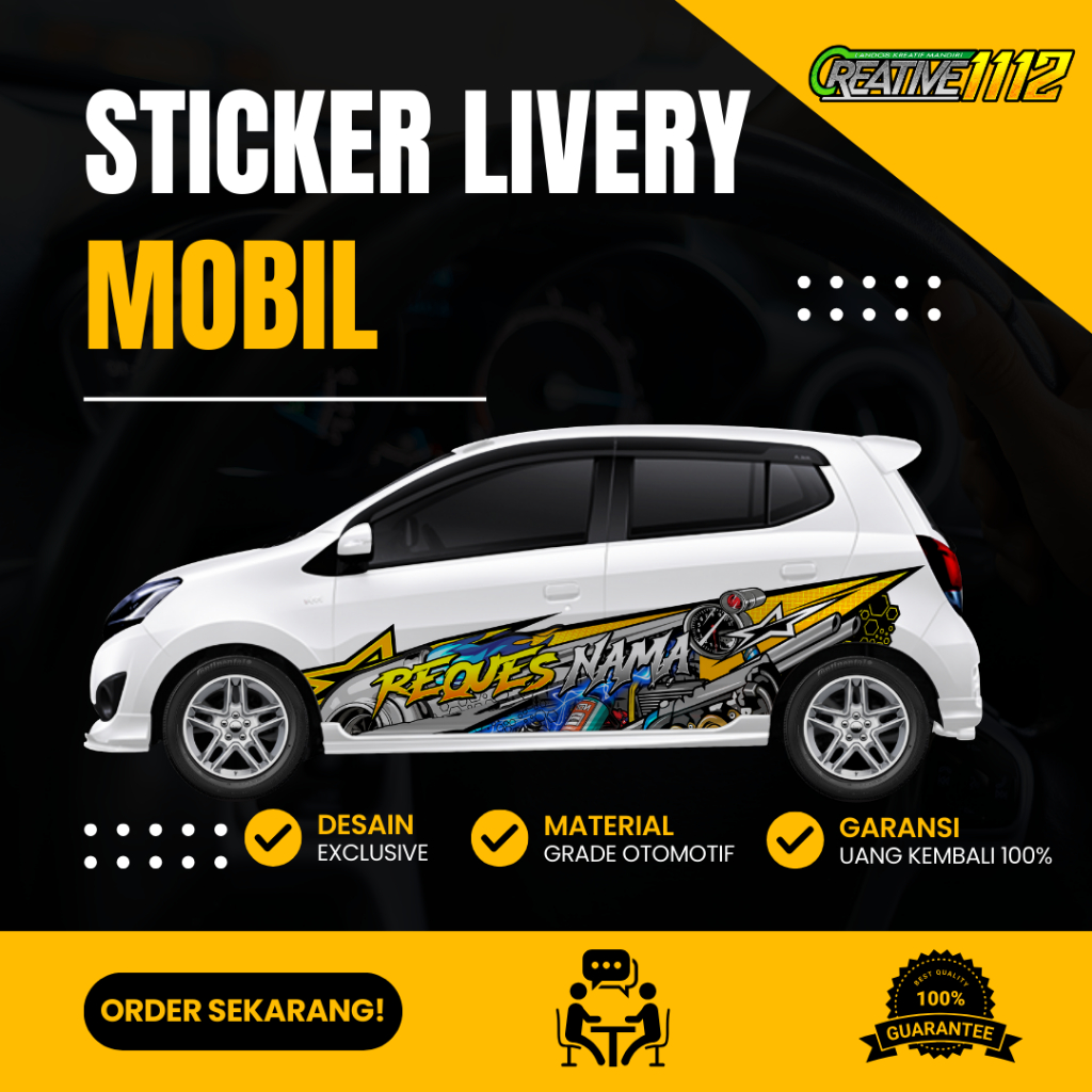 Jual Desain Stiker Livery Mobil Ayla Vinyl Hologram Sport Racing ...