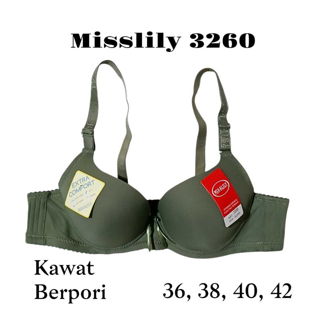 Jual Misslily 3260 | BH Cup B Pakai kawat Busa tipis Berpori | Shopee ...