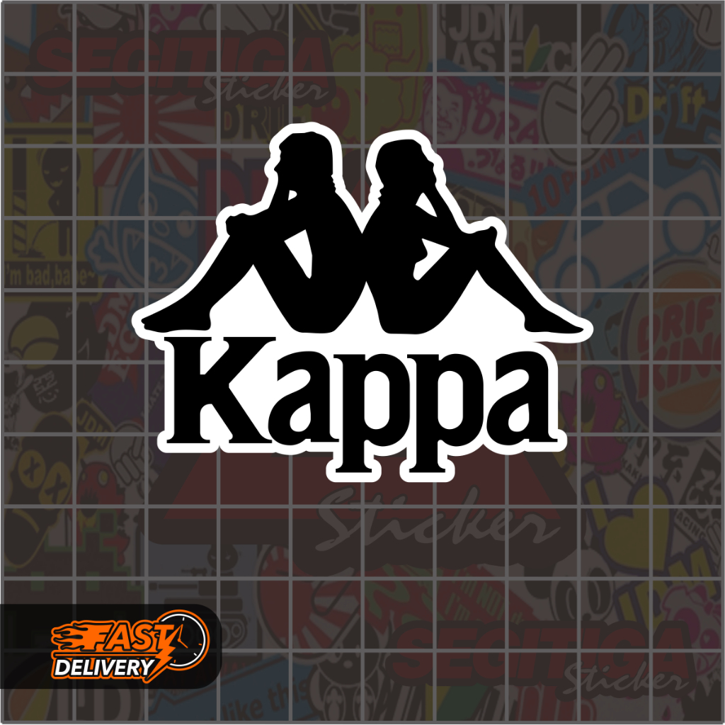Jual Sticker Printing Premium | Kappa-Uk6.5x5.0 | Vinyl Laminasi Glossy ...