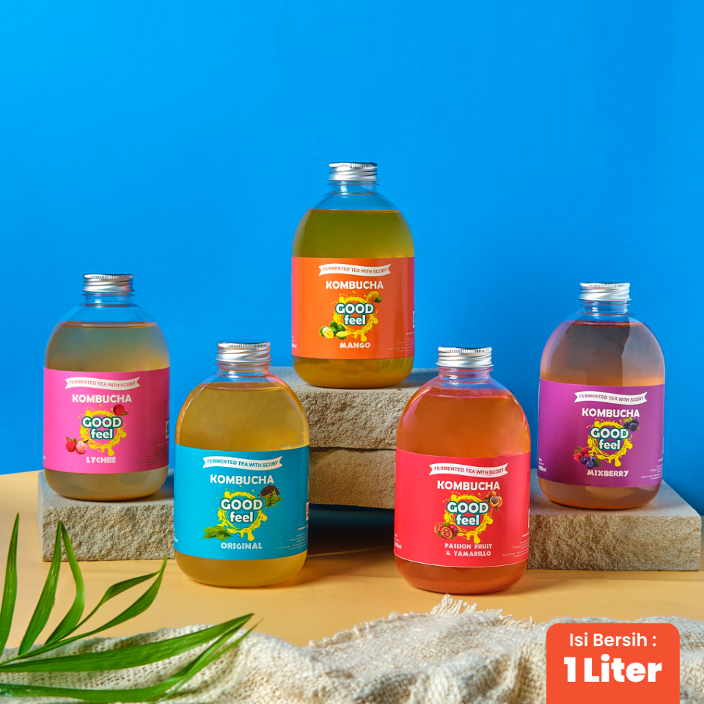 Jual Good Feel Kombucha 1 Liter Minuman Teh Sehat Probiotik Sari Buah ...