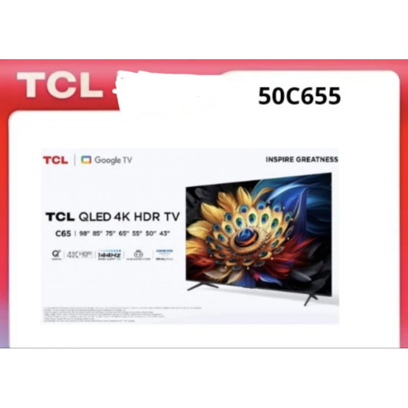 Jual SMART TV TCL 50 INCH 50C655 LAYAR QLED 4K HDR TV GARANSI RESMI ...