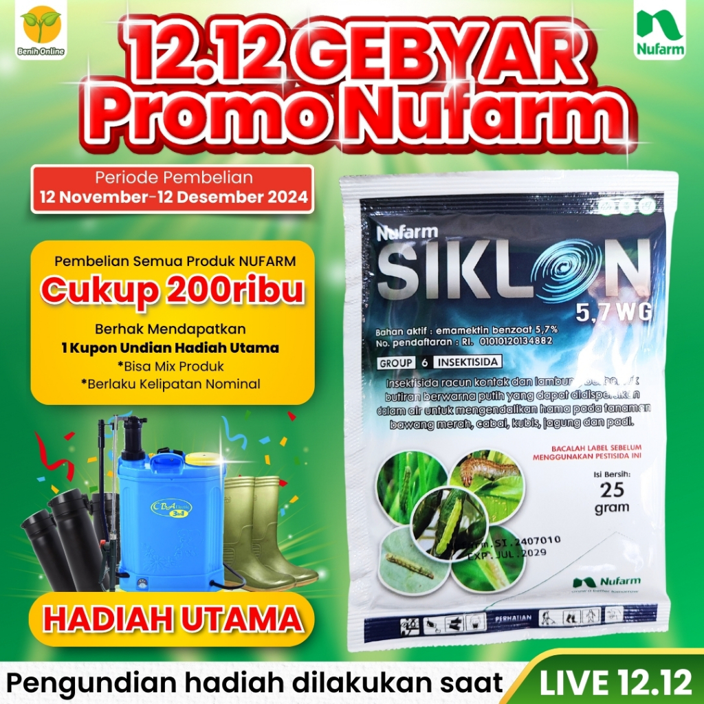 Jual INSEKTISIDA - SIKLON - 25 gram - Nufarm - Emmamectin Benzoat ...