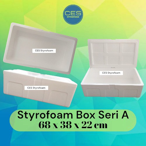 Jual Styrofoam Box Seri A 68 x 38 x 22 cm / Sterefoam Cooler Frozen ...