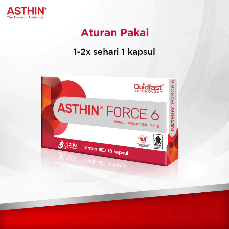 Jual ASTHIN FORCE 6 MG | Astaxanthin Suplemen Daya Tahan Tubuh dan Antioksidan | Shopee Indonesia
