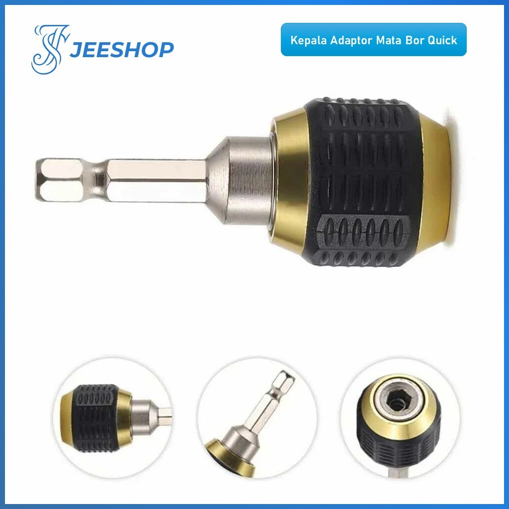 Jual Adaptor Mata Bor Quick Change Chuck Heksagonal Kepala Adaptor Mata ...