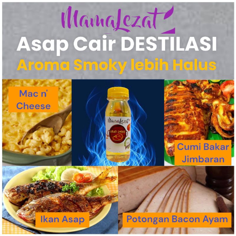 Jual Liquid Smoky Flavour Destilasi MamaLezat 100 gram Perasa Asap Cair ...