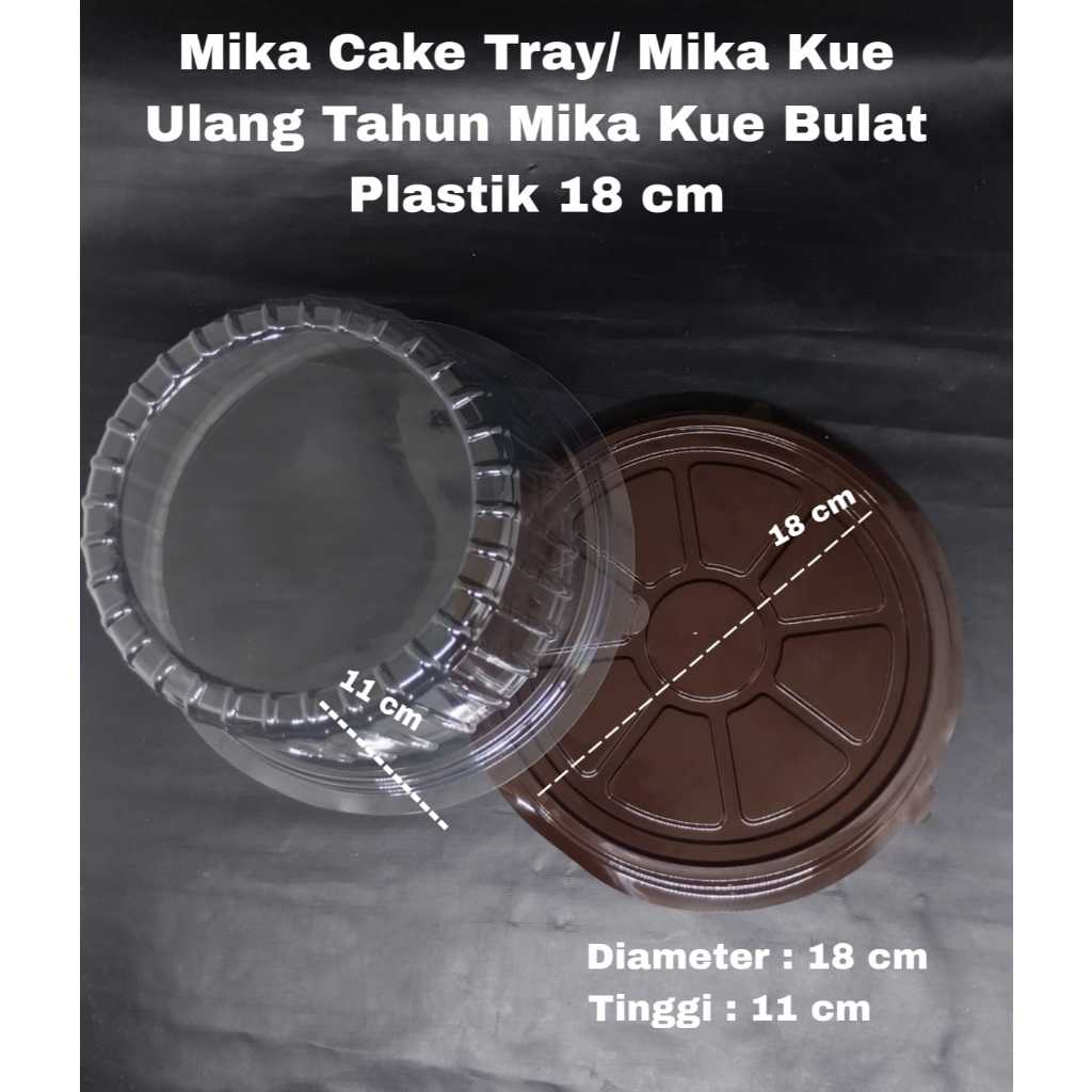 Jual Mika Tumpeng Plastik 18cm / Mika Kue Ulang Tahun / Mika Cake Tray ...