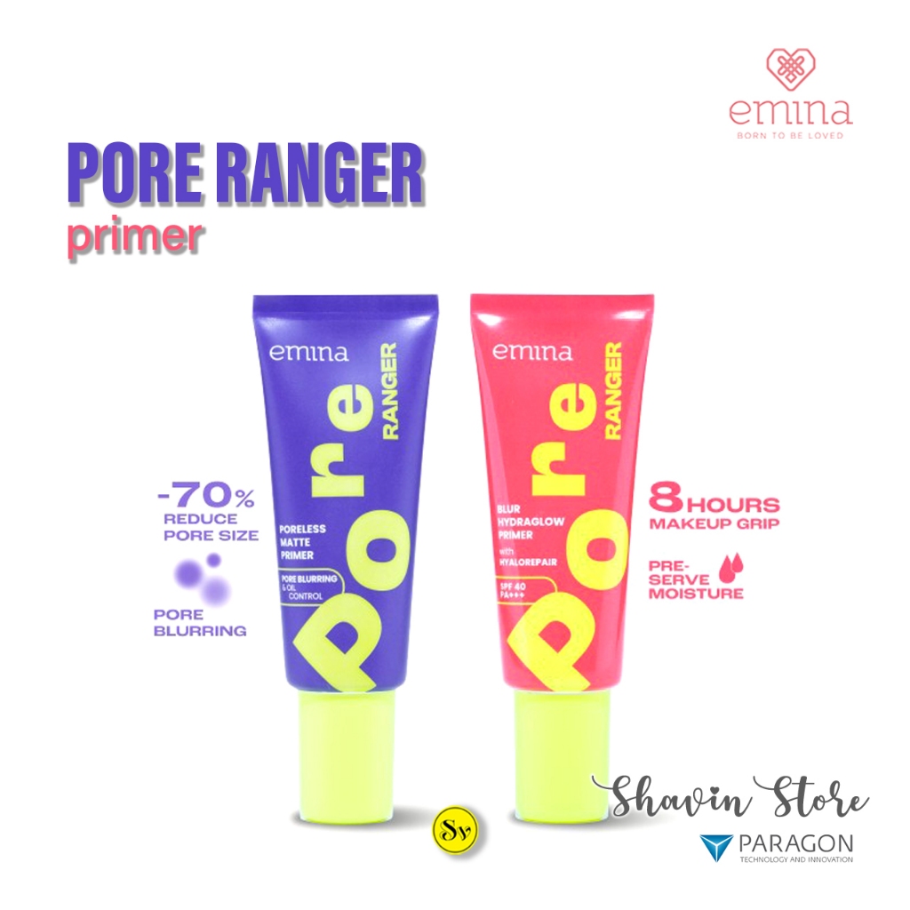 Jual Emina Pore Ranger Primer Blur Hydraglow Poreless Translucent Matte ...