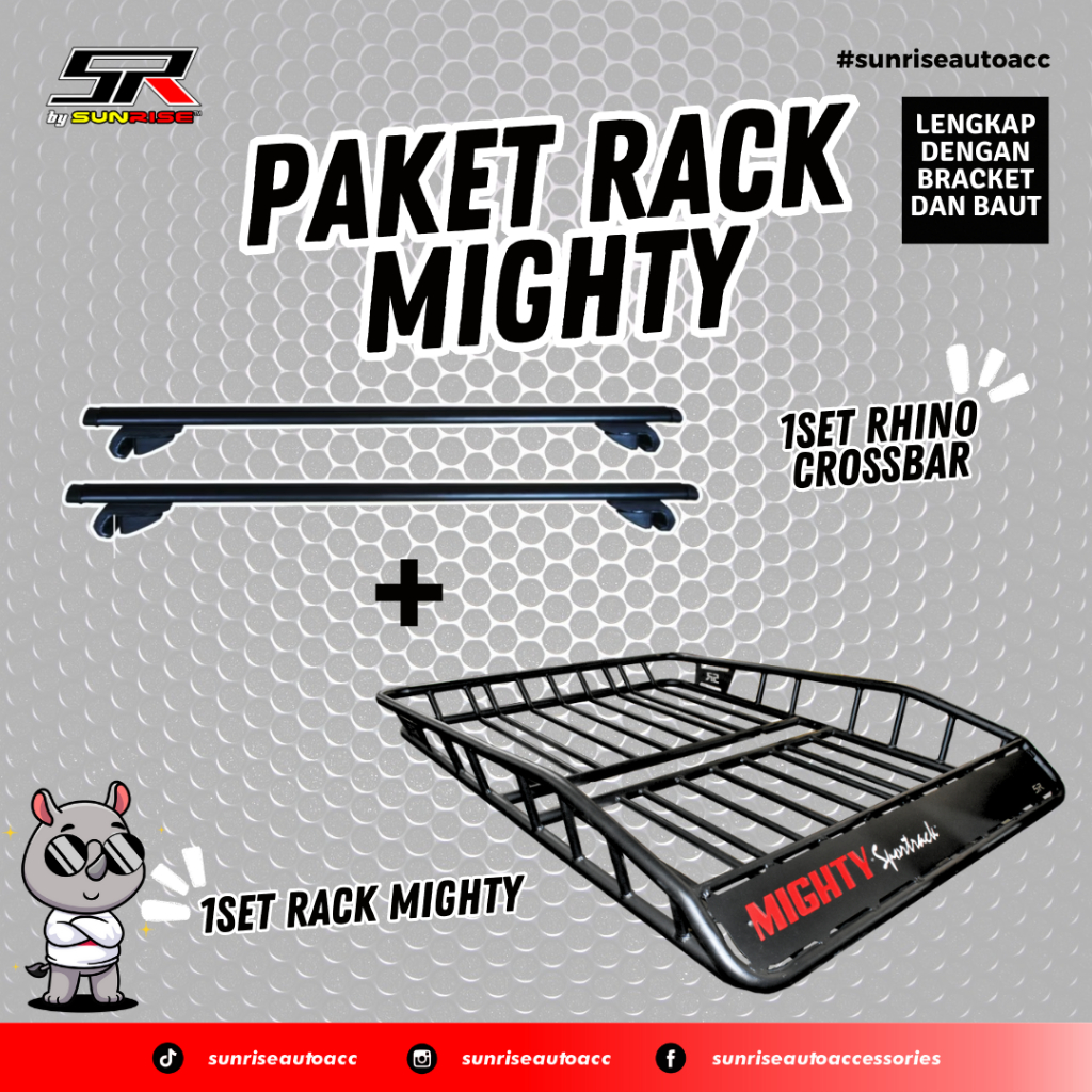 Jual PAKET BUNDLING RACK MIGHTY+KAKI Paket Rak Mobil Universal Rak ...