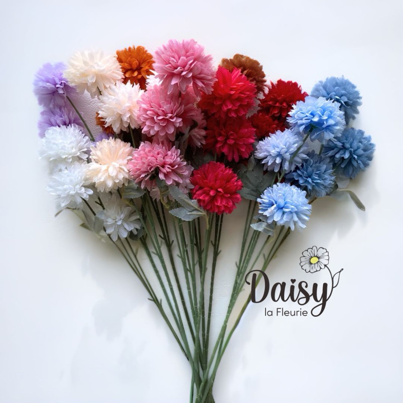 Jual Bunga pom pom mini 3 cabang artificial pertangkai AF017 | Shopee ...