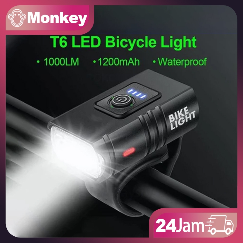 Jual Lampu LED Sepeda Depan Super Terang Senter 800Lumens Bike Light ...