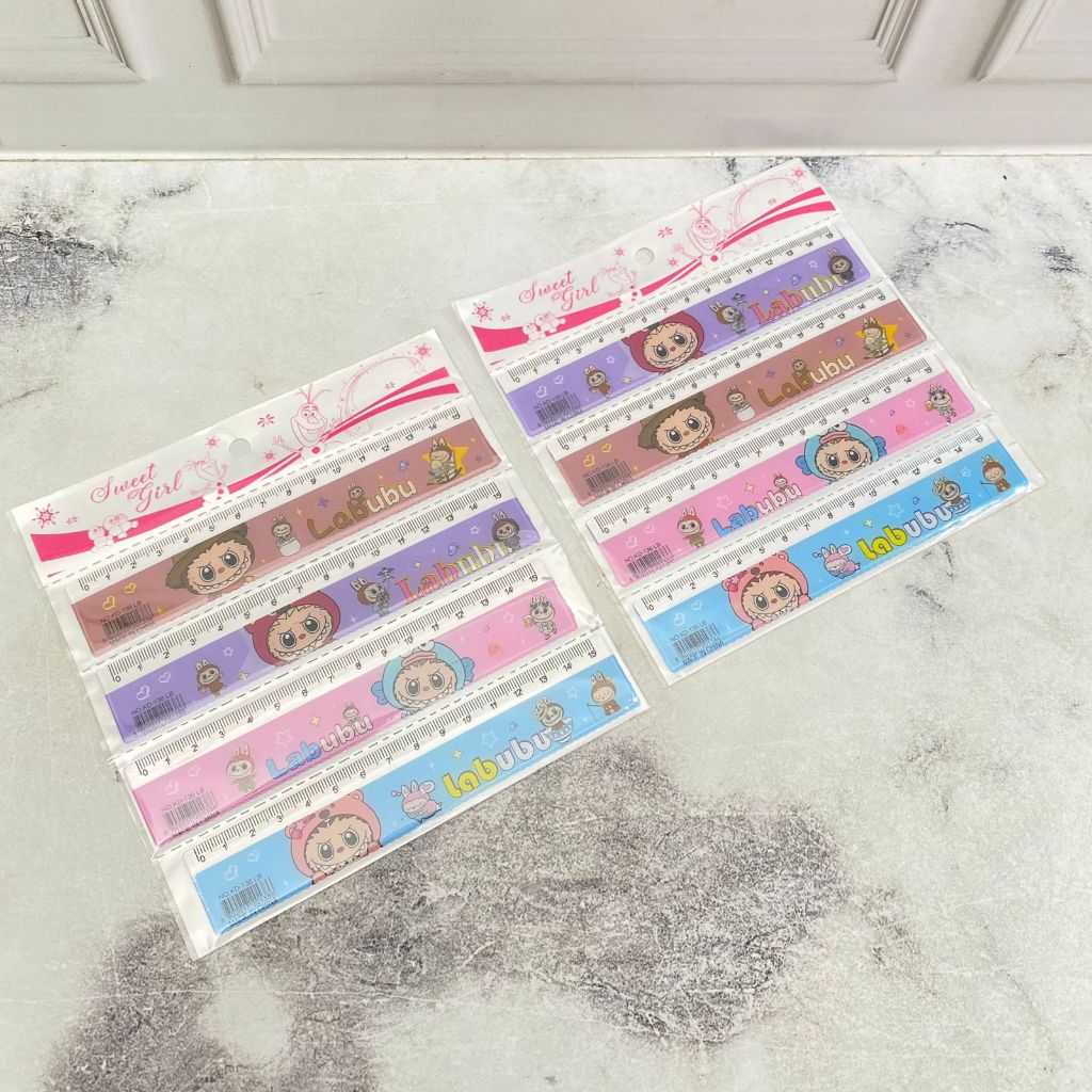 Jual Penggaris Labubu 15 CM Bahan Plastik Super Cute Lucu Harga ...