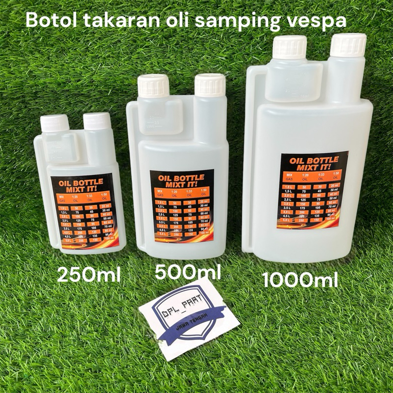 Jual BOTOL TAKARAN OLI SAMPING MOTOR VESPA BOTTLE OIL 250ML 500ML ...