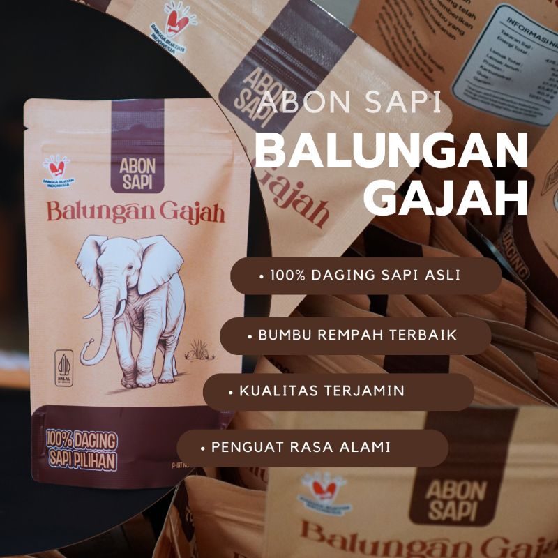 Jual ABON ASLI DAGING SAPI BALUNGAN GAJAH PREMIUM HALAL | Shopee Indonesia
