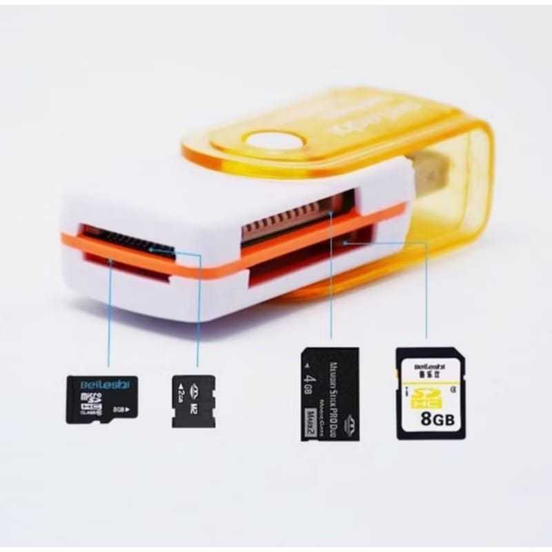 Jual CARD READER 4 in 1 CARD READER MULTI MICRO SD SD CAR | Shopee ...