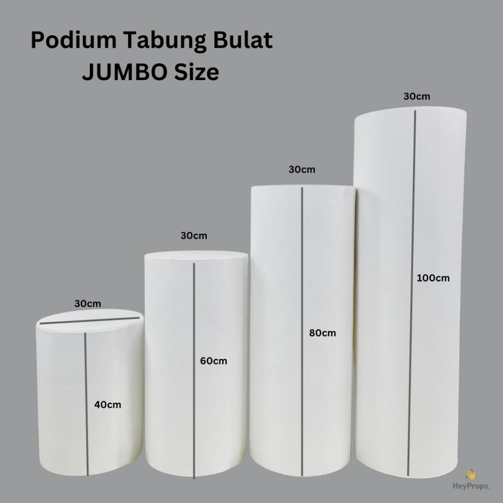 Jual HEYPROPS Podium Tabung Bulat JUMBO Size Diameter 30 cm - Display ...