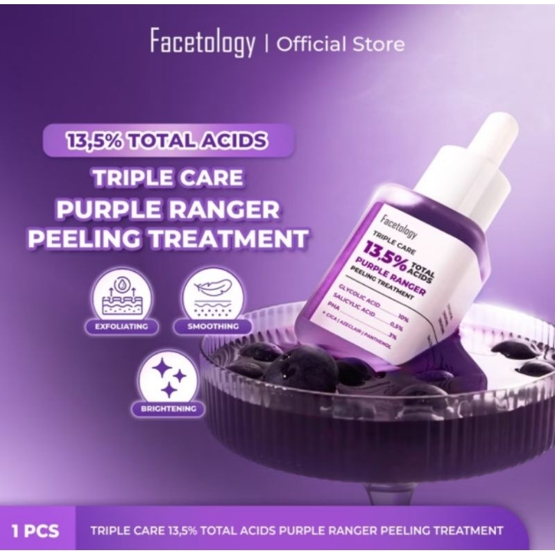 Jual FACETOLOGY Triple Care 13.5% Total Acids Purple Ranger Peeling ...