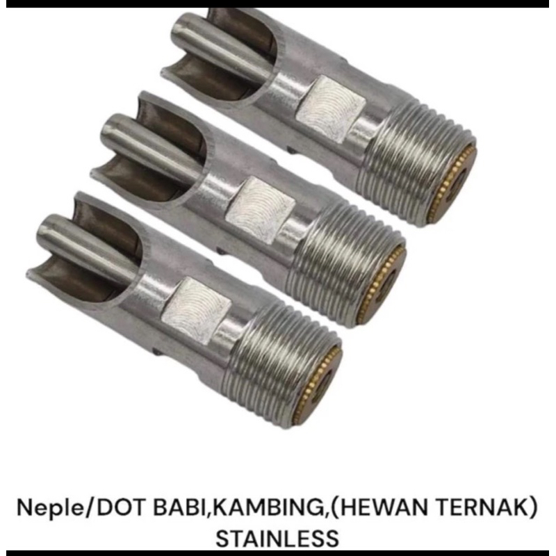 Jual dot nepel ternak /niple dringker stainless steel kompeng babi ...
