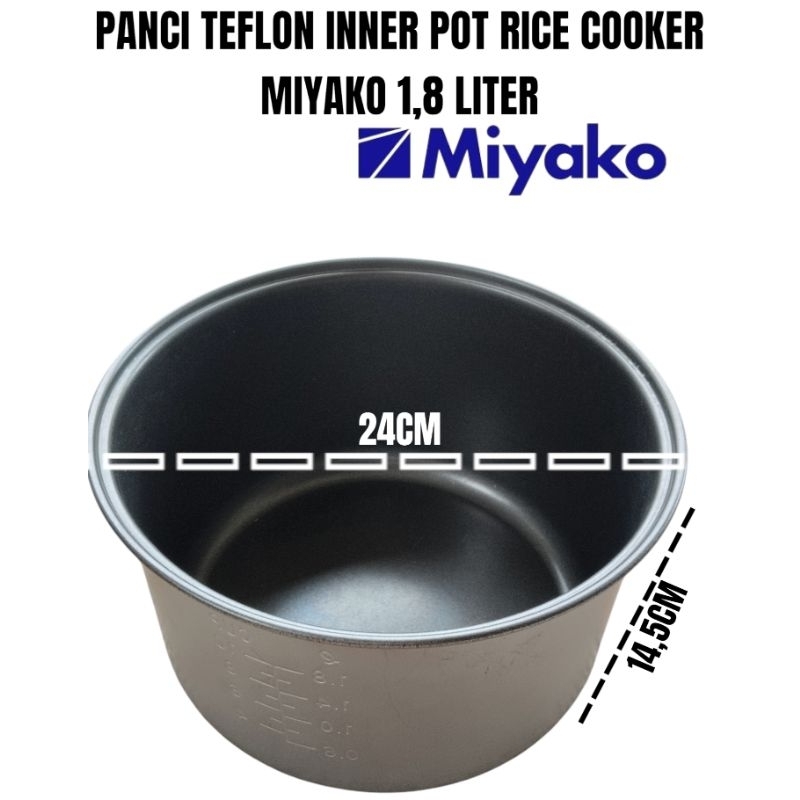 Jual Panci Teflon Inner Pot Rice Cooker Miyako 1,8 Liter Original ...
