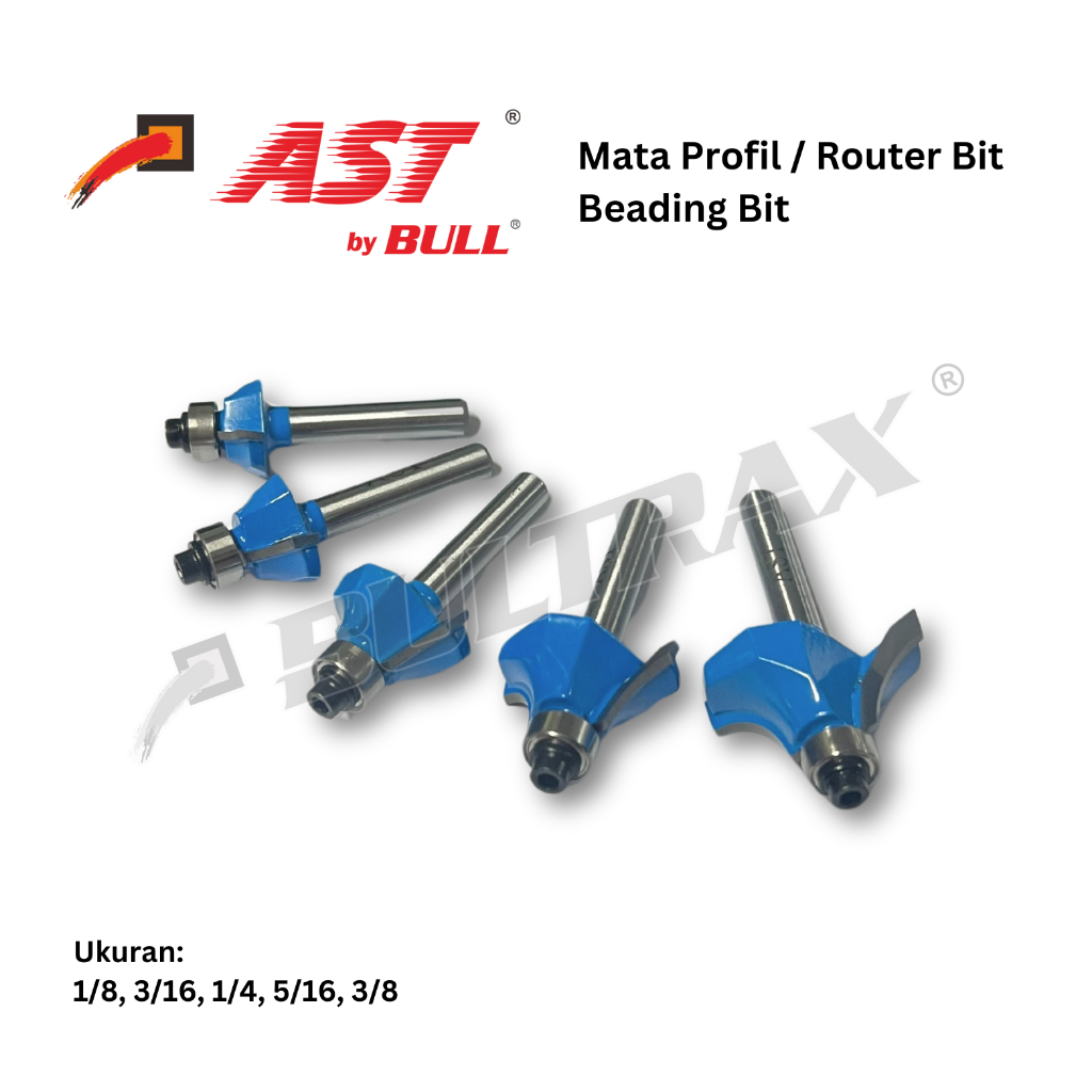 Jual AST Mata profil beading bit ukuran 1/8", 3/16", 1/4", 5/16", 3/8 ...