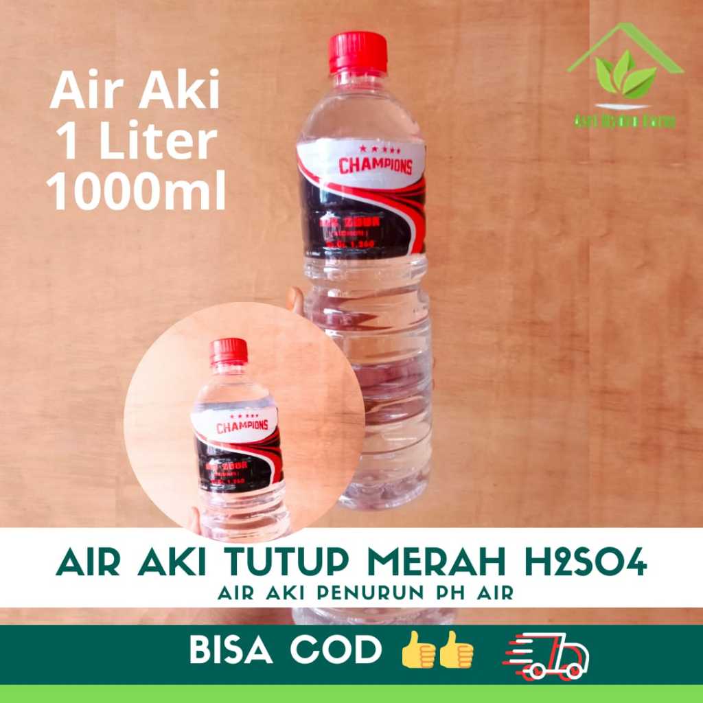 Jual Air Aki / Air Accu / Air Zuur tutup merah ( untuk ganti / isi aki ...